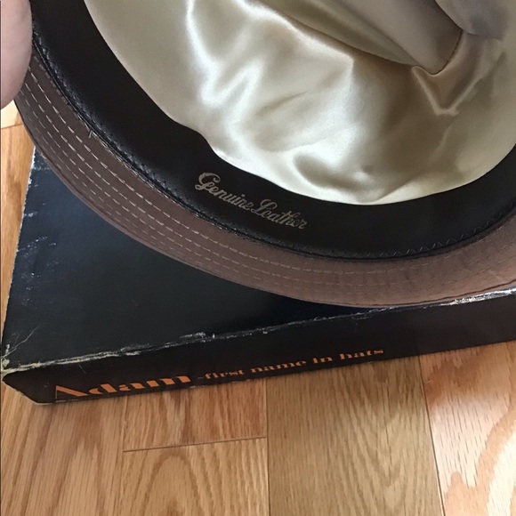 Adam | Accessories | Adam Country Gentleman Genuine Leather Hat Size 7 ...